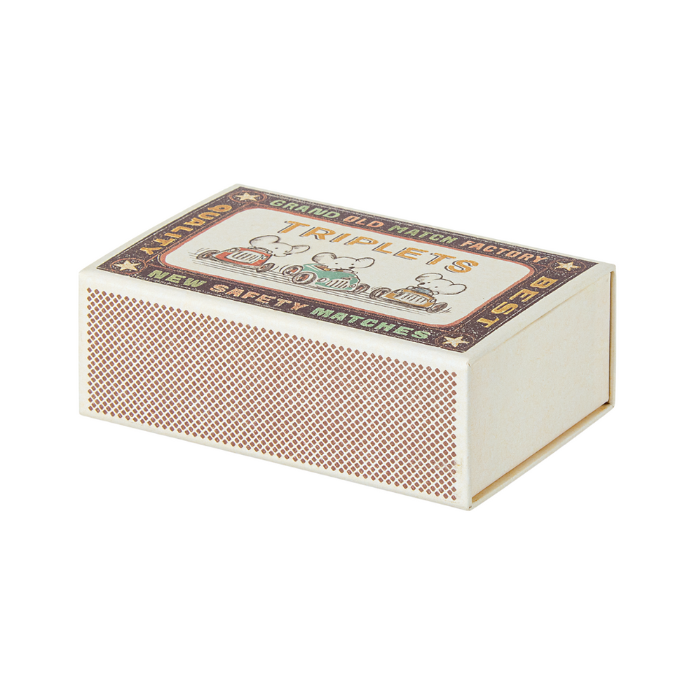 Maileg Baby Mice triplets in a Matchbox - Mouse in a Box