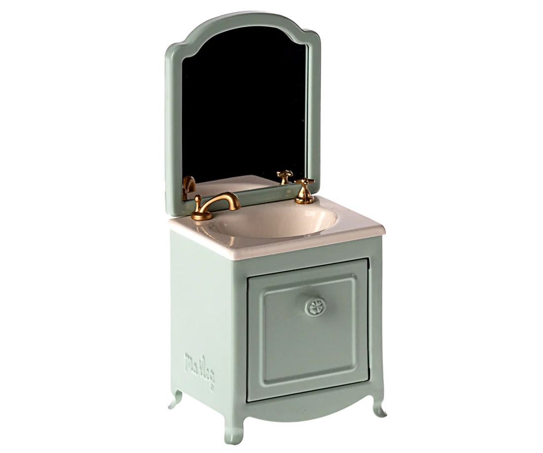Maileg Mouse Sink Dresser with mirror, Mint – Mouseinabox
