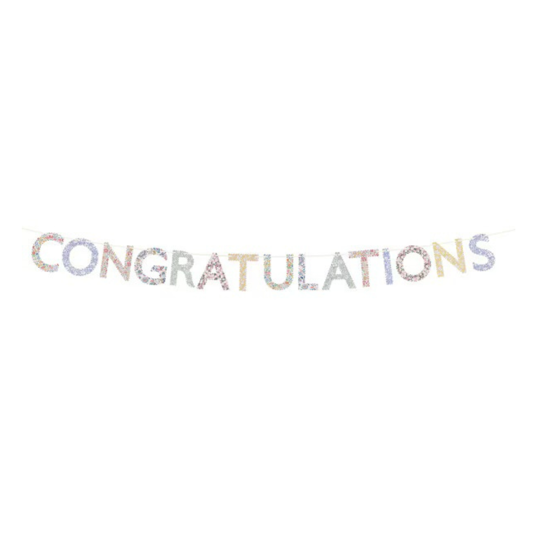 Meri Meri x Liberty Congratulations Garland – Mouse in a Box