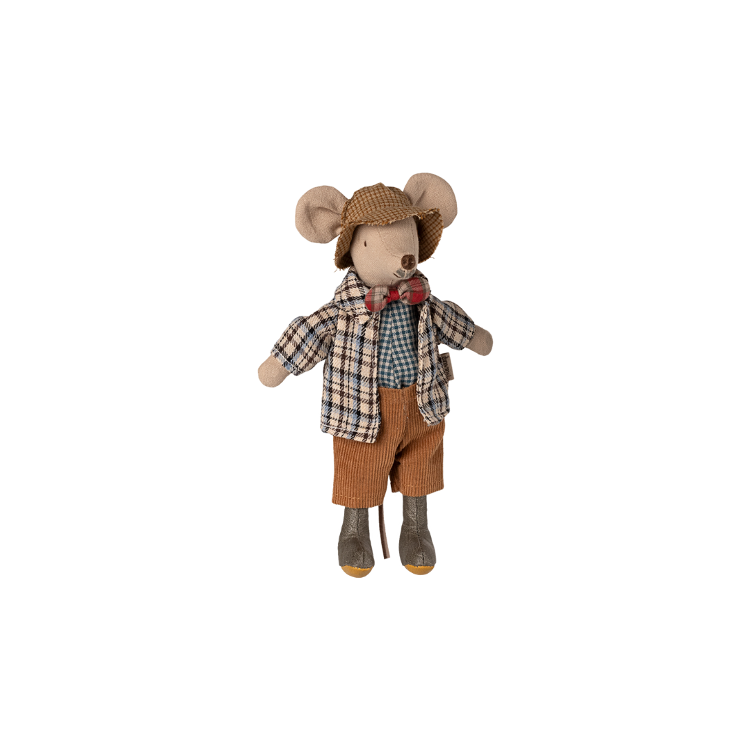 Maileg Grandad mouse | Maileg grandparents grandad in checked outfit ...