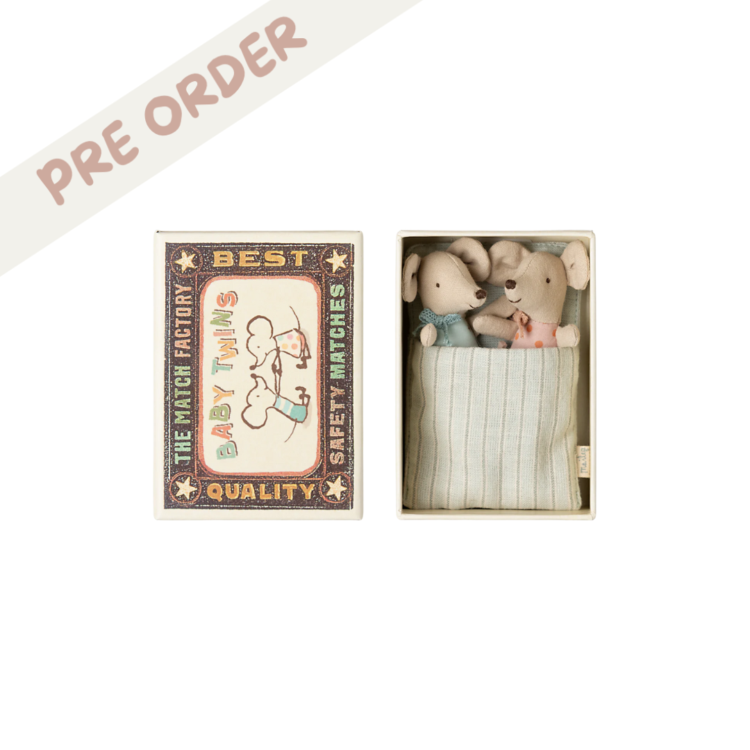 Maileg Twins, Baby mice in matchbox | Maileg SS25 | Mouse in a Box ...