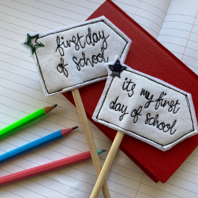 It’s My First Day of School Flag – Handmade Gift by Girl Friday ...