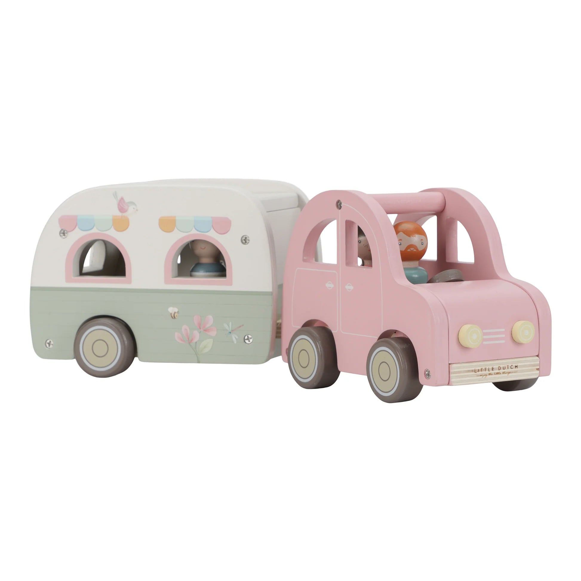 Little Dutch Wooden Toy Car & Caravan – Mouse in a Box